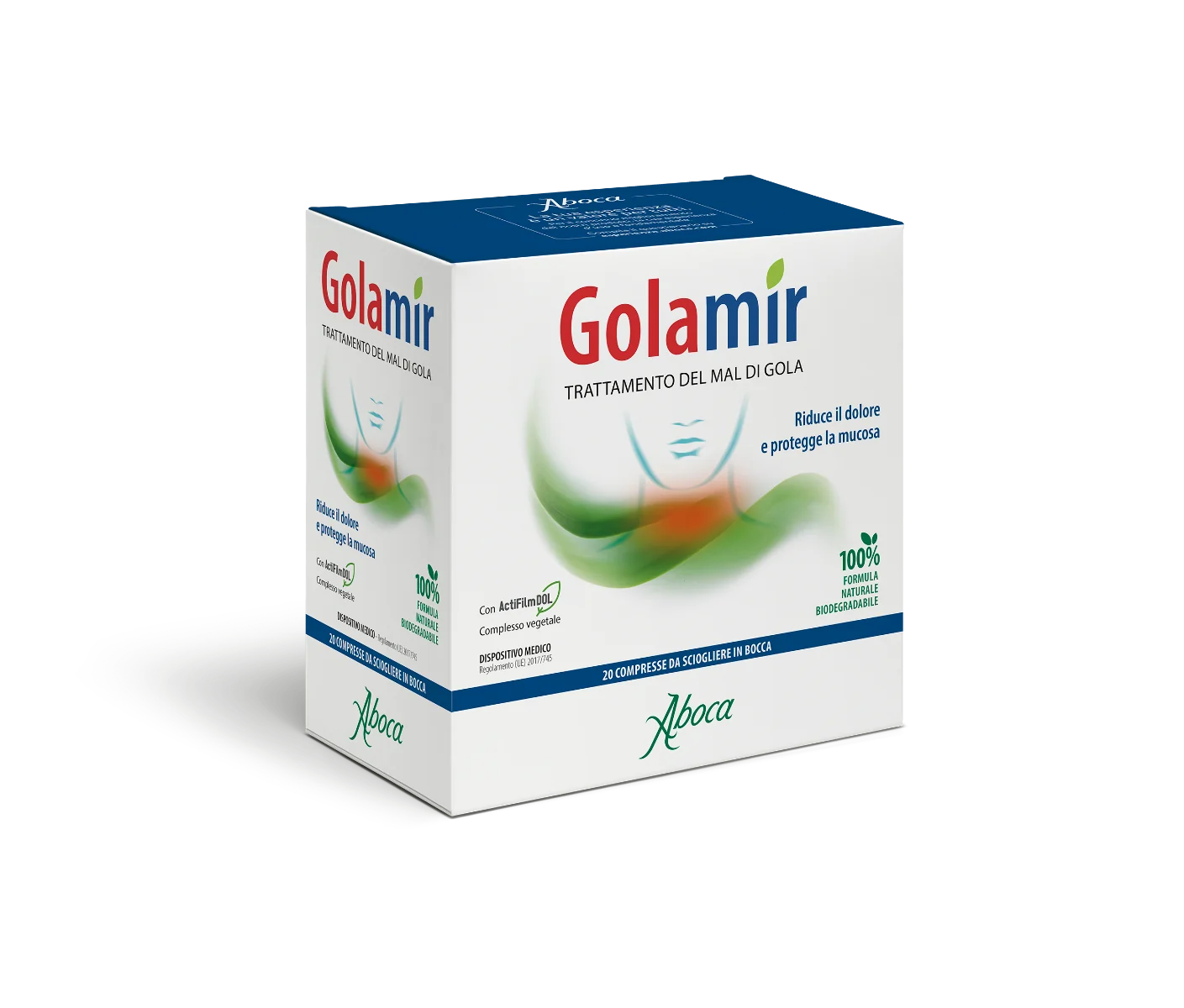 Aboca Golamir 2Act 20 Compresse Orosolubili Benessere della Gola | Dr ...