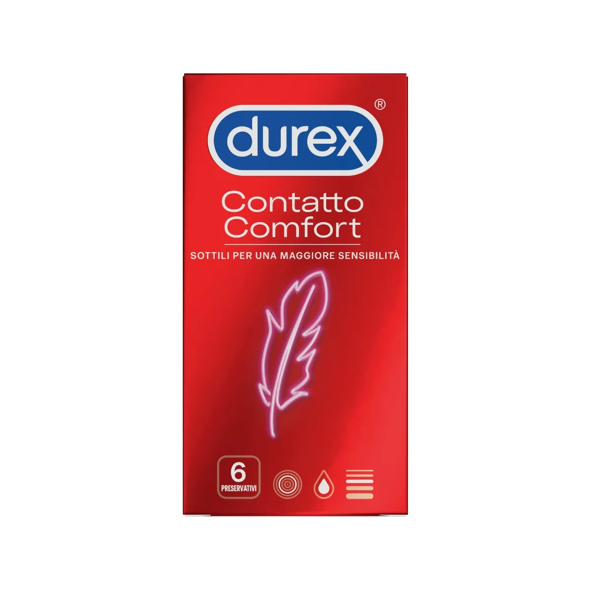 Durex Contatto Comfort Profilattici Sottili 6 Pezzi