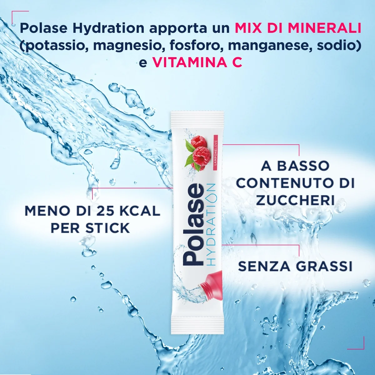 Polase Hydration Lampone 12 Bustine | Dr. Max Farmacia